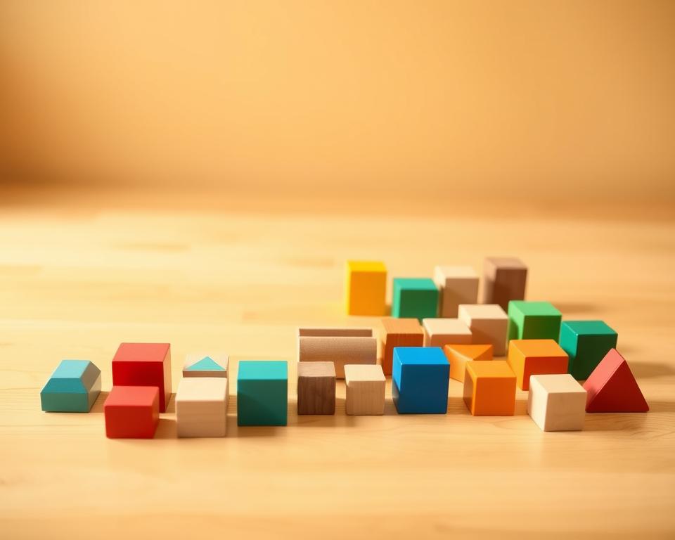 Montessori Learning with Wooden Blocks