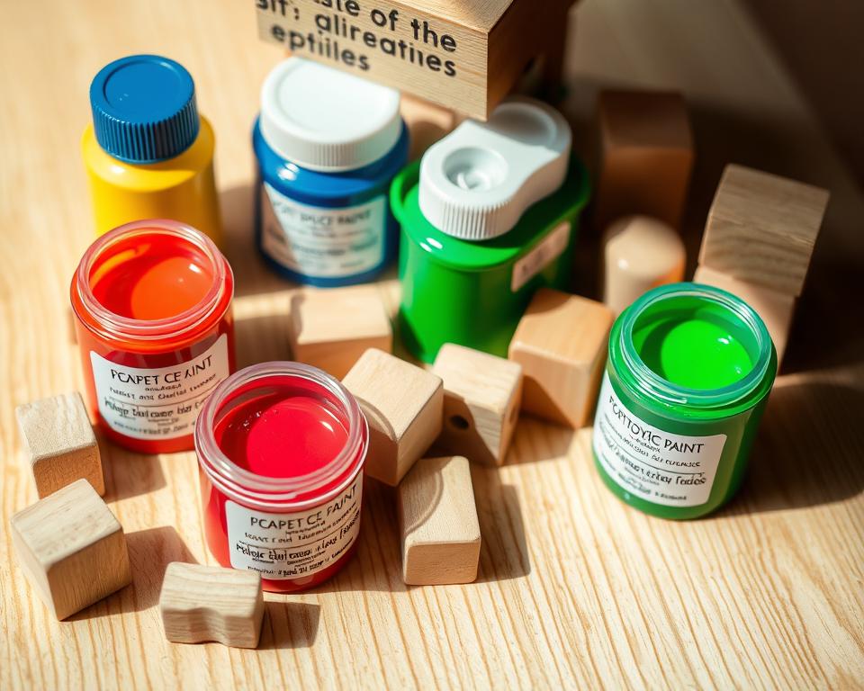 Paint Wooden Blocks Safely at Home