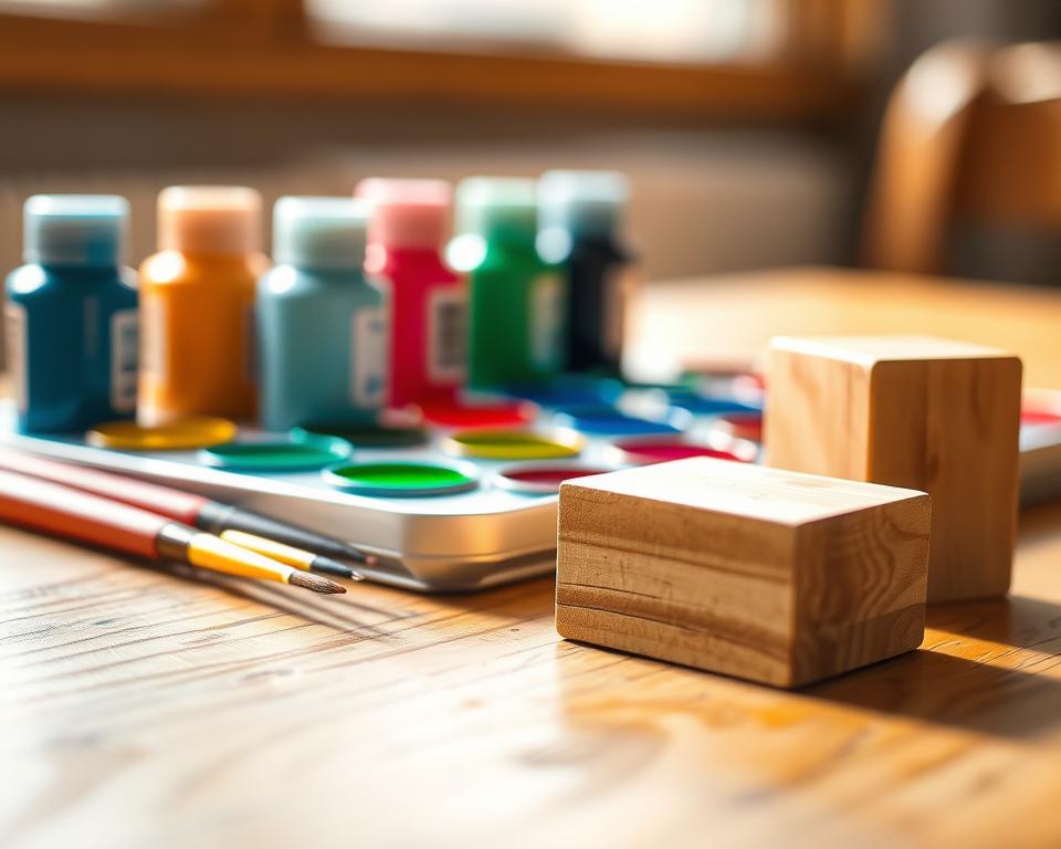 Paint Wooden Blocks Safely at Home