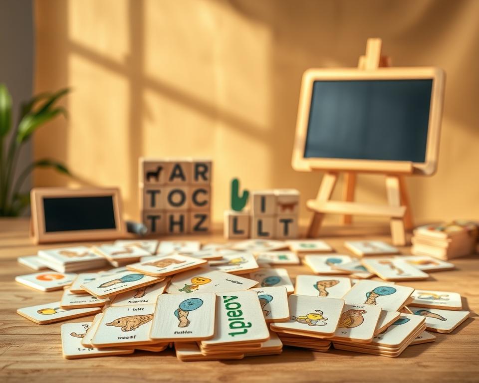 Language Learning with Wooden Cards